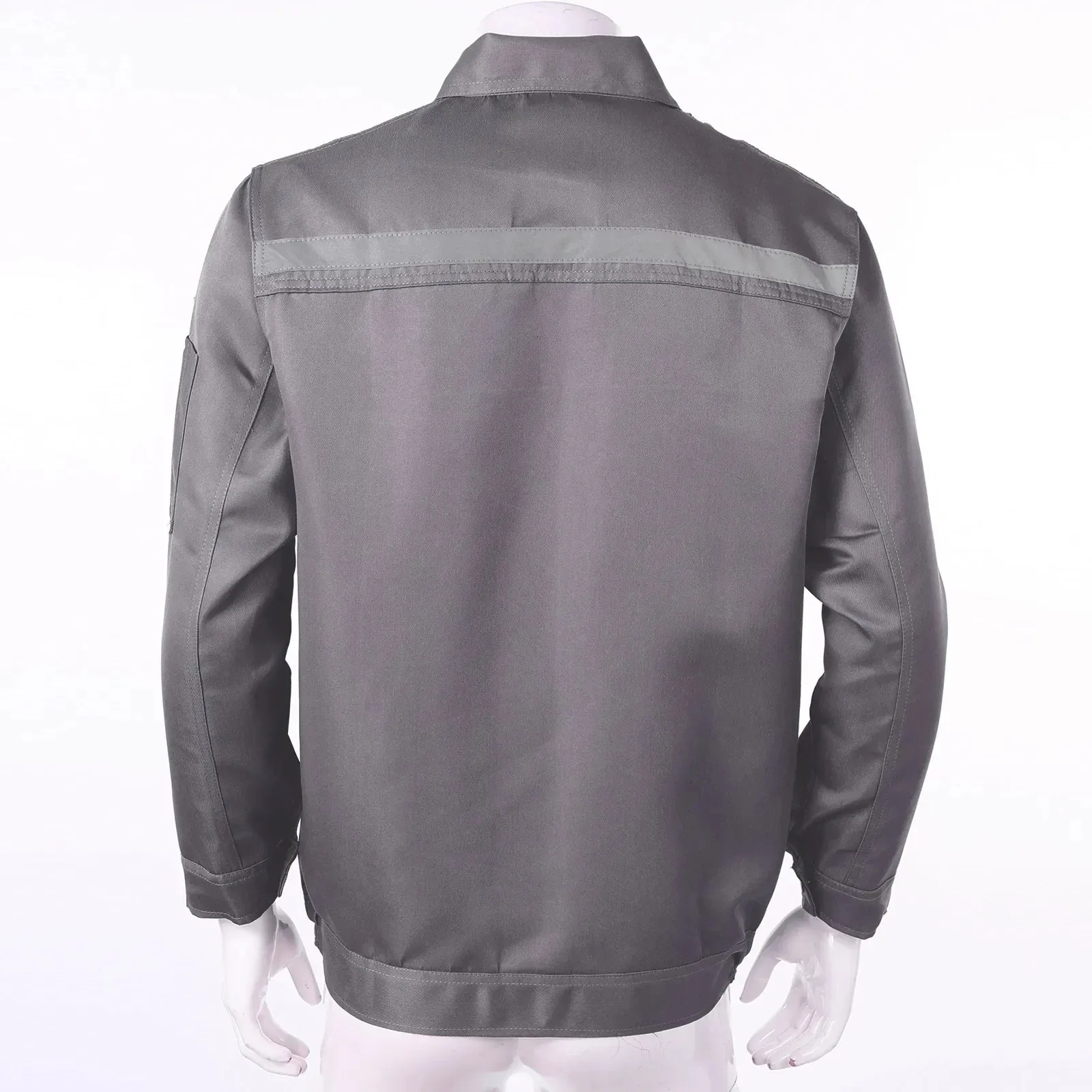 Mens Womens Mechanic Auto Repair Work Jacket with Reflective Stripe ...