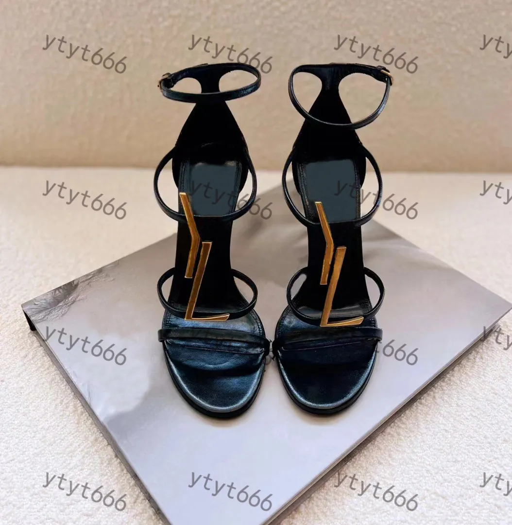 Luxury Designer Gold Sandals Heels For Women Paris Dress Classics, 8cm ...