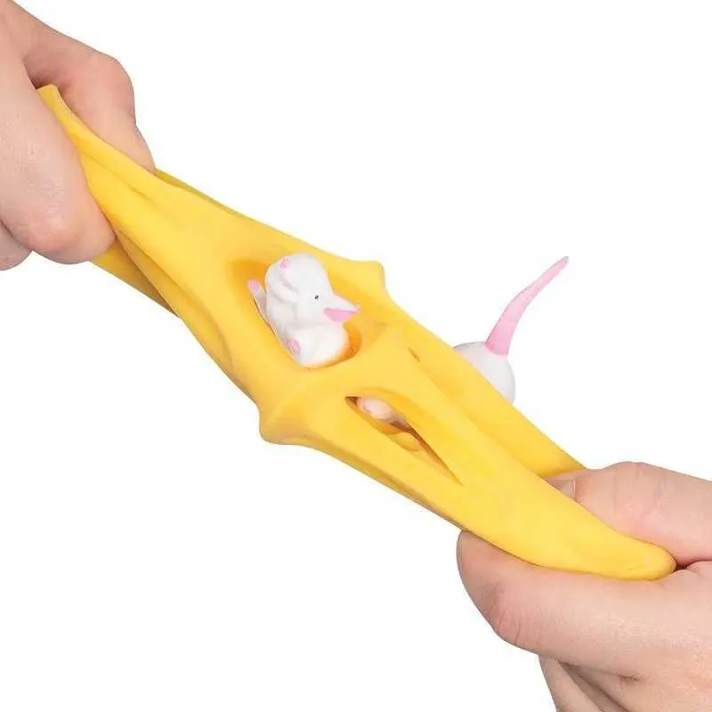 Decompression Toy Set Soft Elastic Squeeze Cheese Mouse White Rat ...