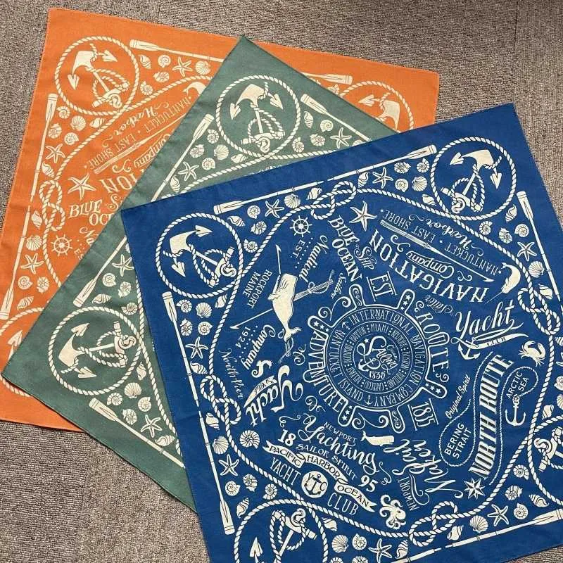 Vintage Cotton Sailor Durag Bandana: 55cm Square Headband and Wrist ...