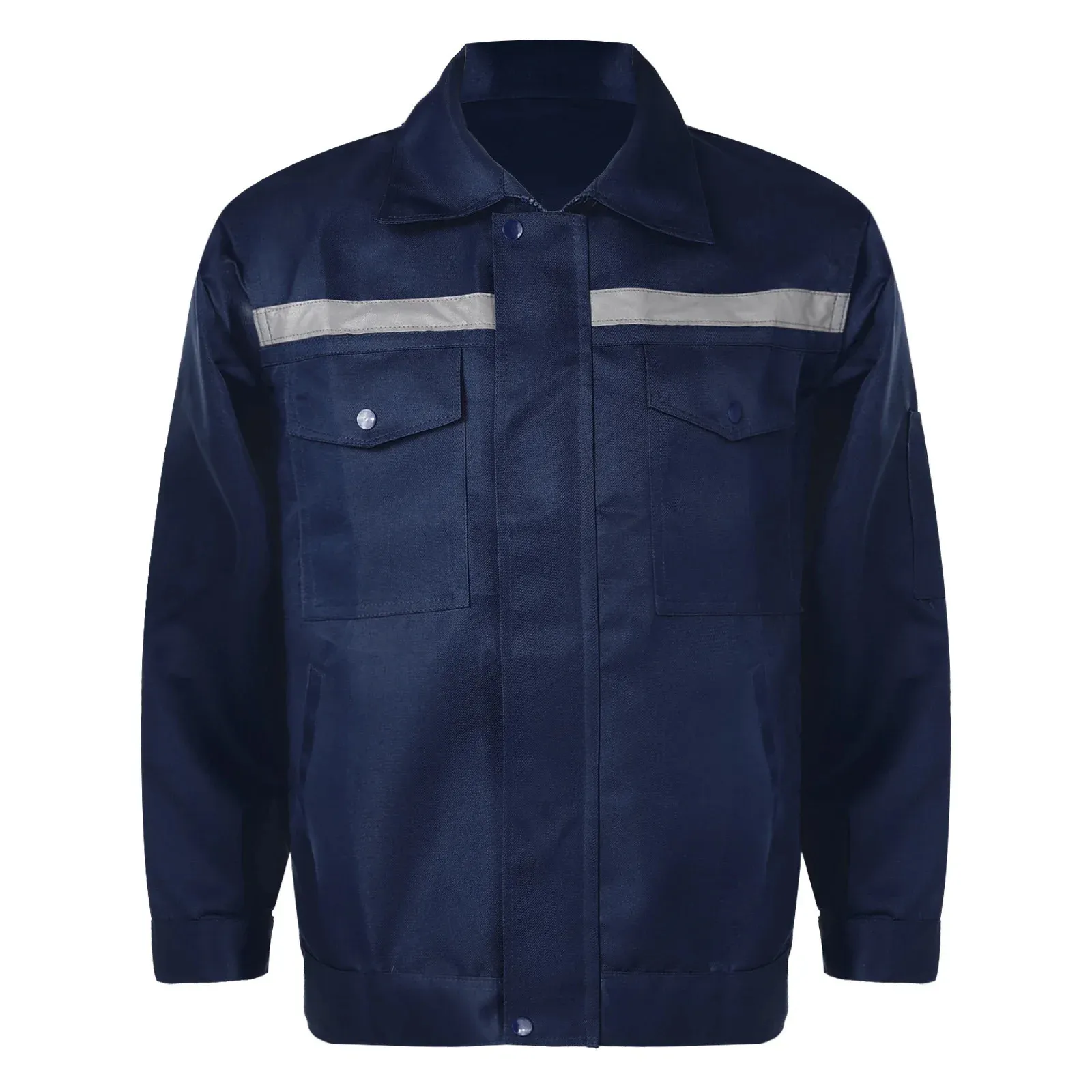 Mens Womens Mechanic Auto Repair Work Jacket with Reflective Stripe ...