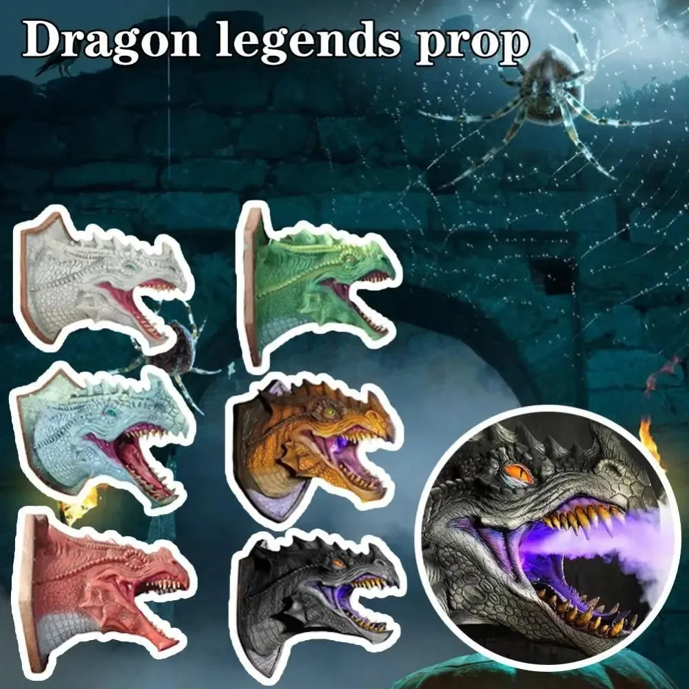3D Dragon Head Wall Mounted Projector Screen With Light Emitting Claws ...
