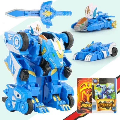 Monkart Transformation Robot Toy Set: Moncha, Pixie, Vasper, Dante, Car ...