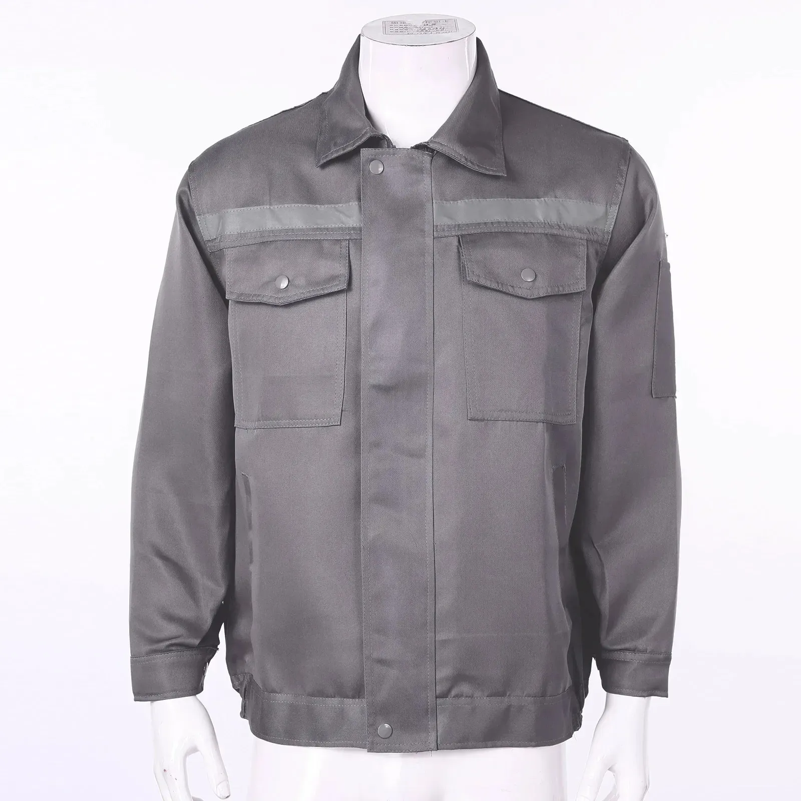 Mens Womens Mechanic Auto Repair Work Jacket with Reflective Stripe ...