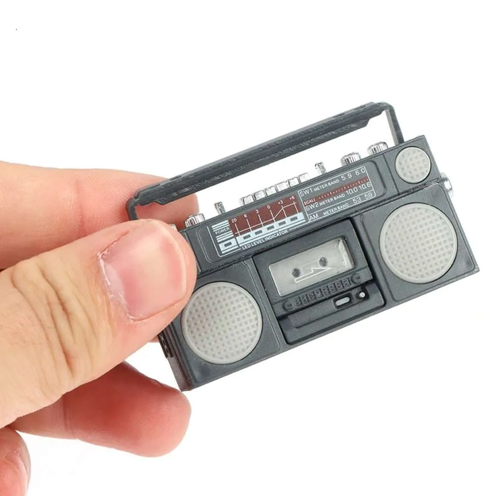Cute 1/12 Scale Miniature Dollhouse Radio / Mini Tape Recorder Model ...