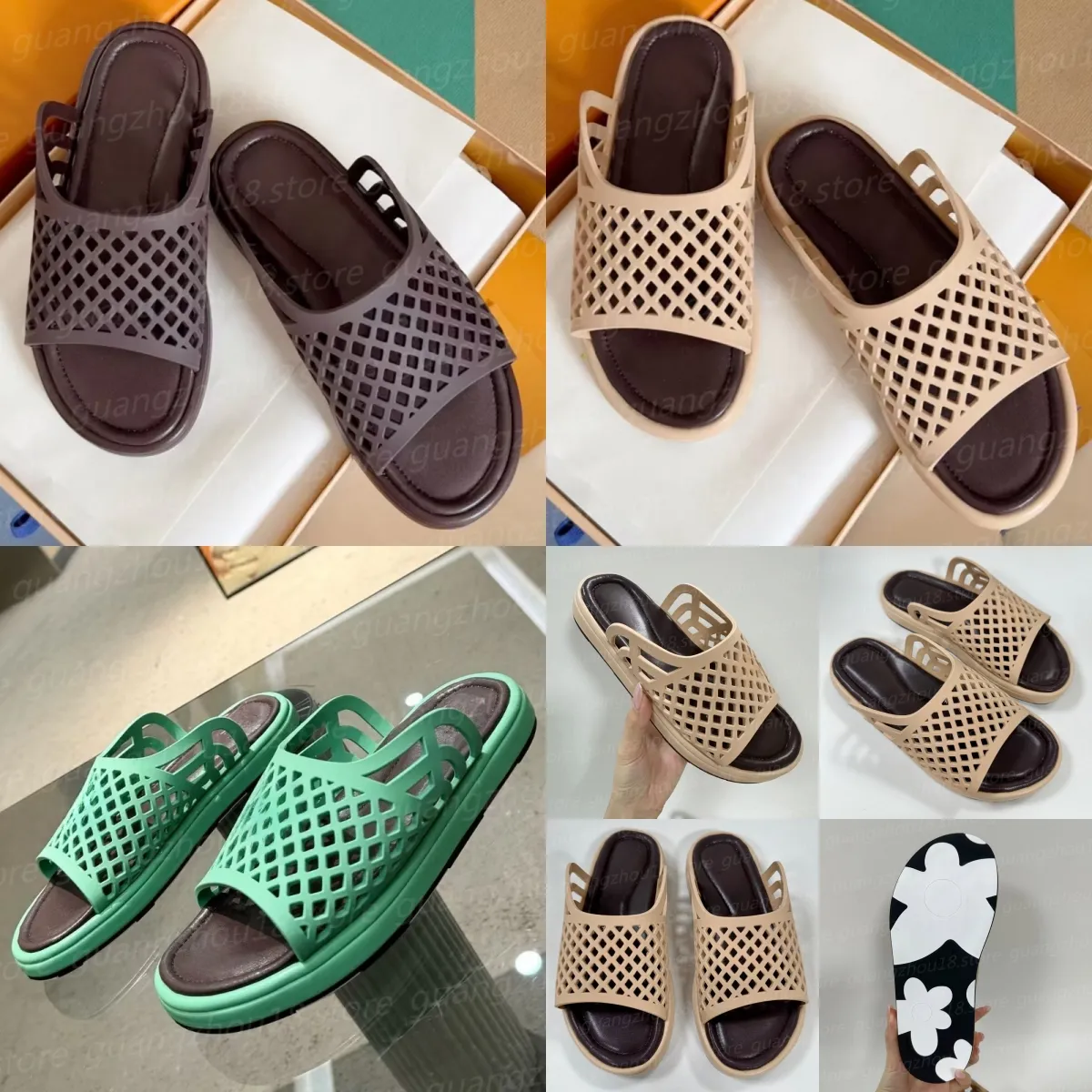 10A Designer Premium Slippers: Fashionable Hollow Platform Shoes for ...