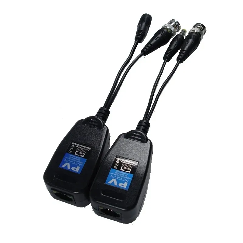 CCTV Passive Video Balun Transceiver 1 Channel RJ45 BNC For HDCVI HDTVI ...
