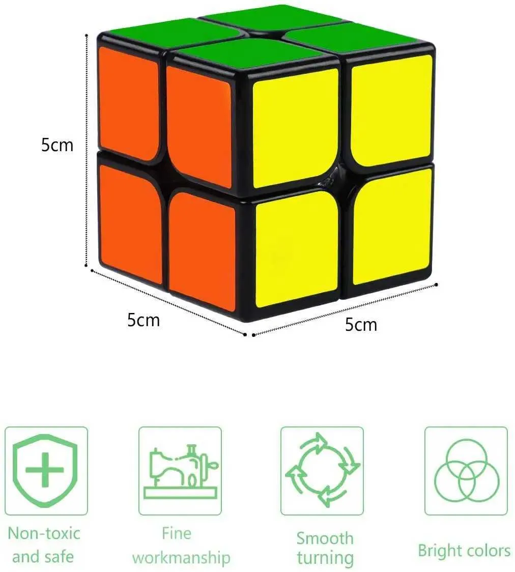 Magic Cubes Magic Cube 2x2x2 Speed Cube Smooth 3D Puzzle Toy Mini ...