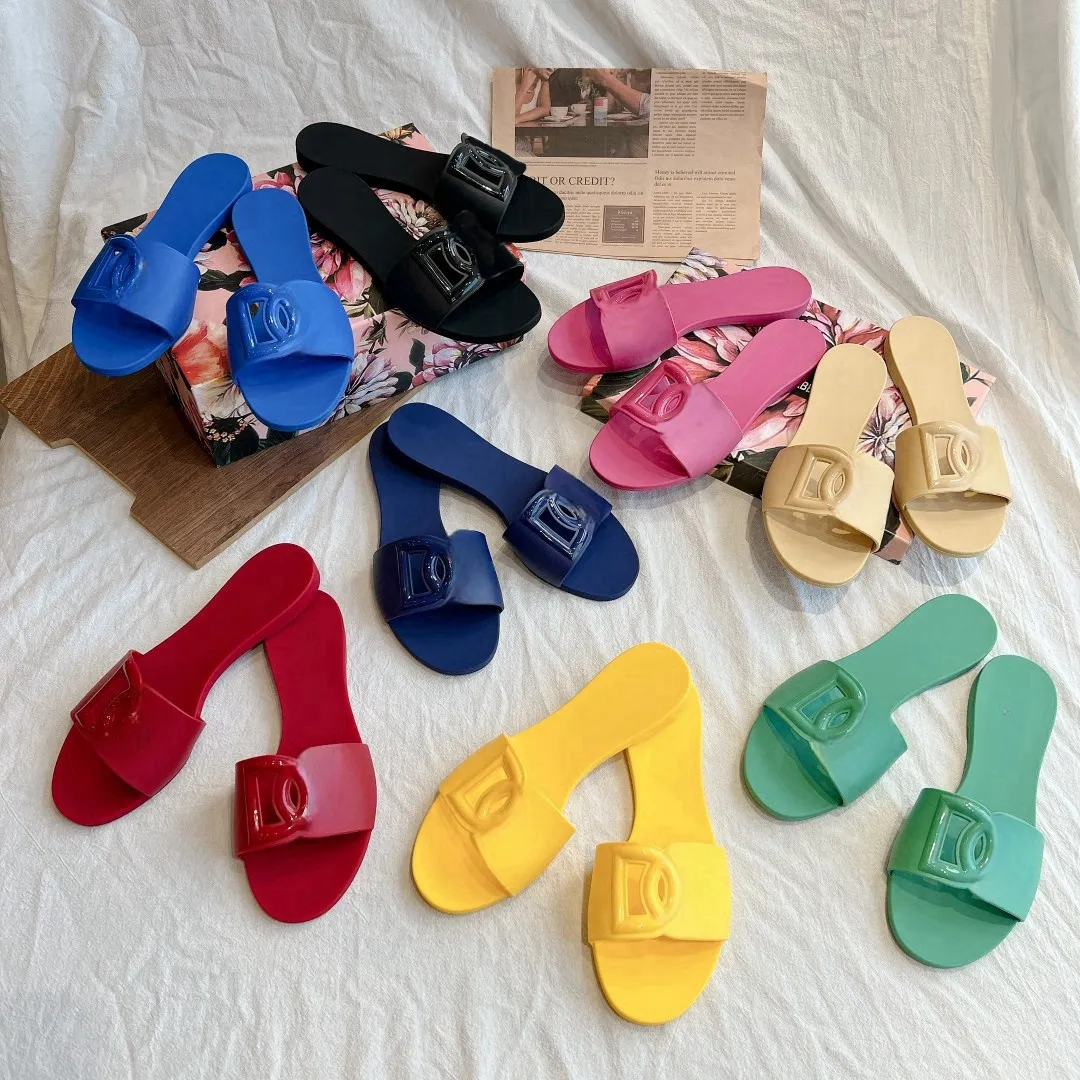 Luxury Designer Flat Rubber Slippers For Ladies For Women Classic ...