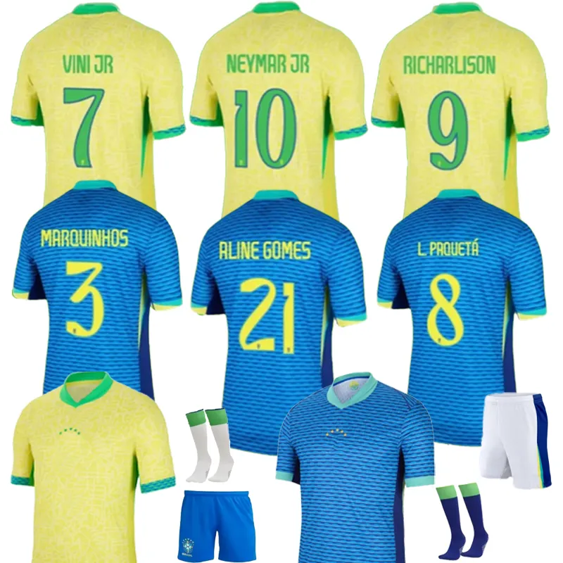 Brazil Soccer Kits Set L.PAQUETA, NEYMAR, VINI JR., P.COUTINHO ...