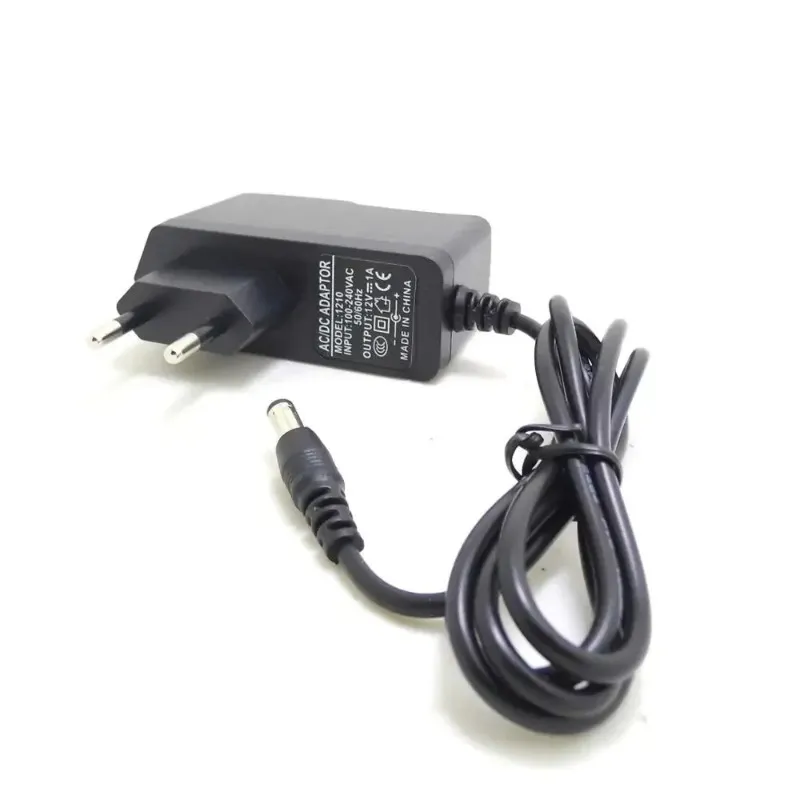AC/DC Power Adapter Charger for CCTV Camera 12V 1A with EU Plug 2.1mm ...