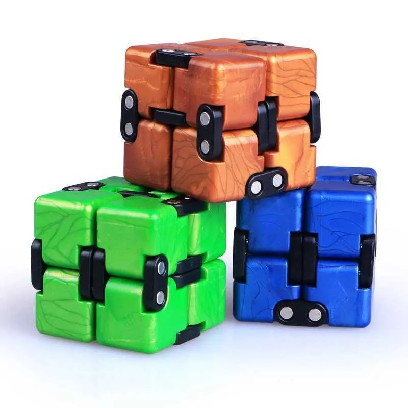 Infinite Metal Magic Cube - Anti-Stress, Fidget Toy, Hand Spinner ...