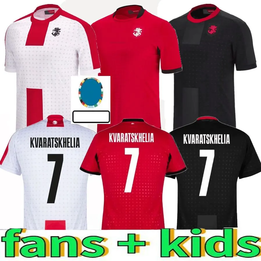 DHgate.com:KIDS GEORGIA Soccer Jersey KVARATSKHELIA 2024 Euro Cup ...