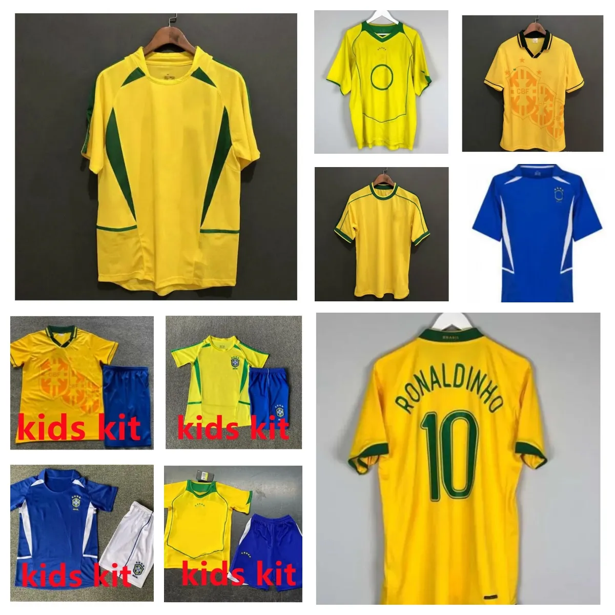 Brasil Retro Soccer Jerseys Vintage Brazil Football... From Xiai168 ...