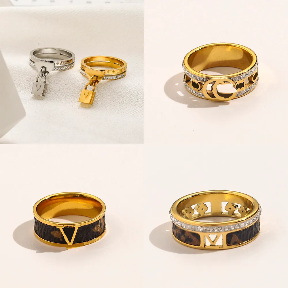 Retro Style Stainless Steel Double Letter Designer vintage rings for ...