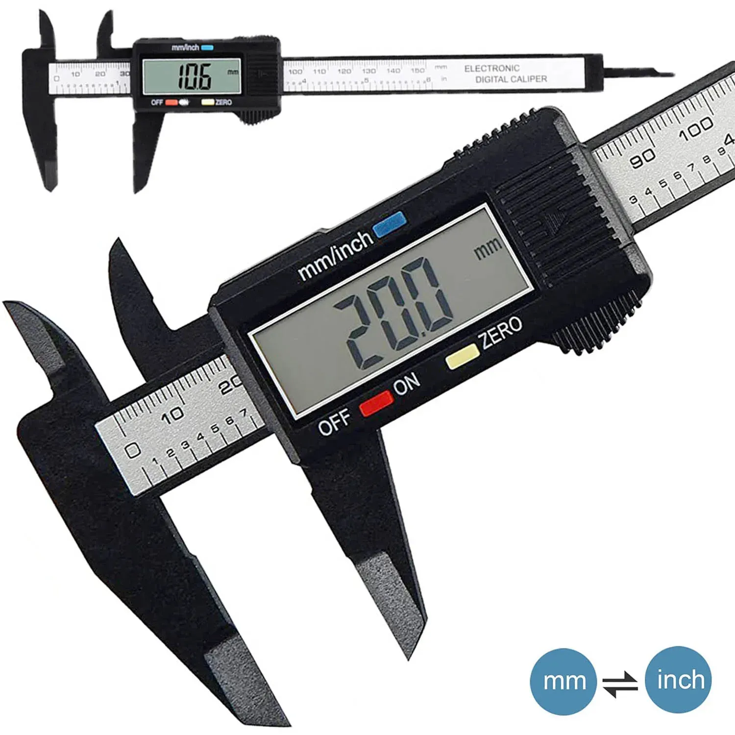 DHgate.com:UpgradedCarbon Fiber Digital Caliper, 6" Electronic Vernier ...