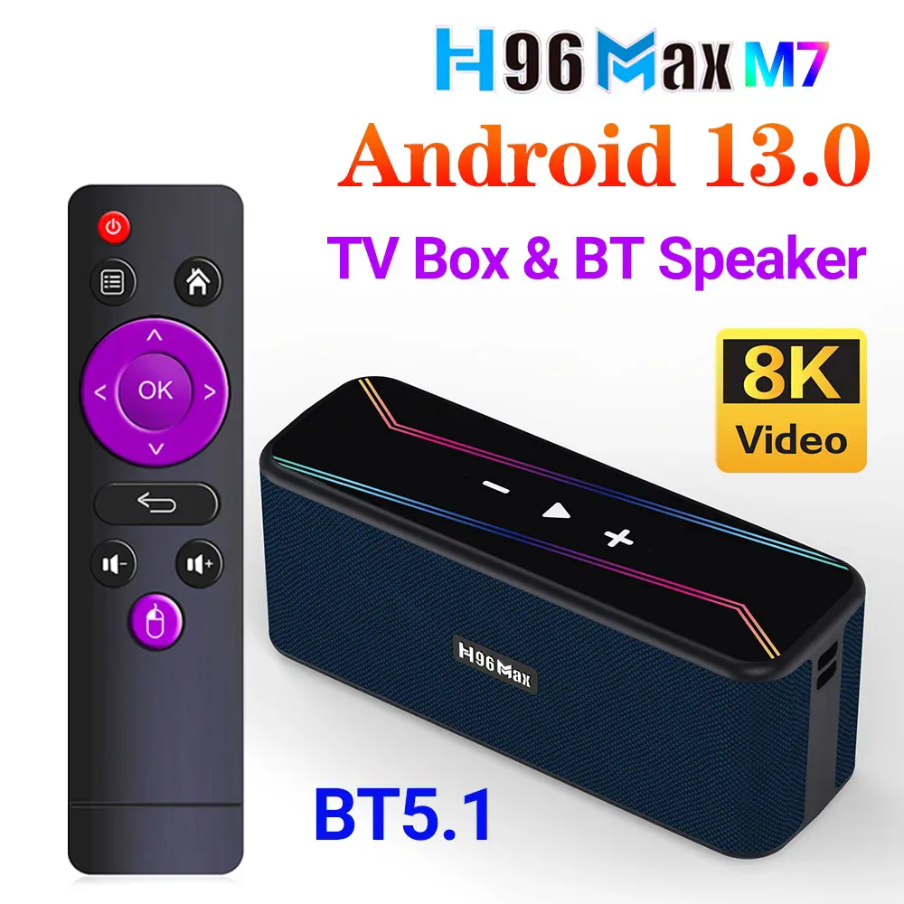 H96 MAX M7 Android 13.0 TV Box RK3528 2G 16G/4G 32G Support Dual WiFi BT5.1 8K Video Home ...