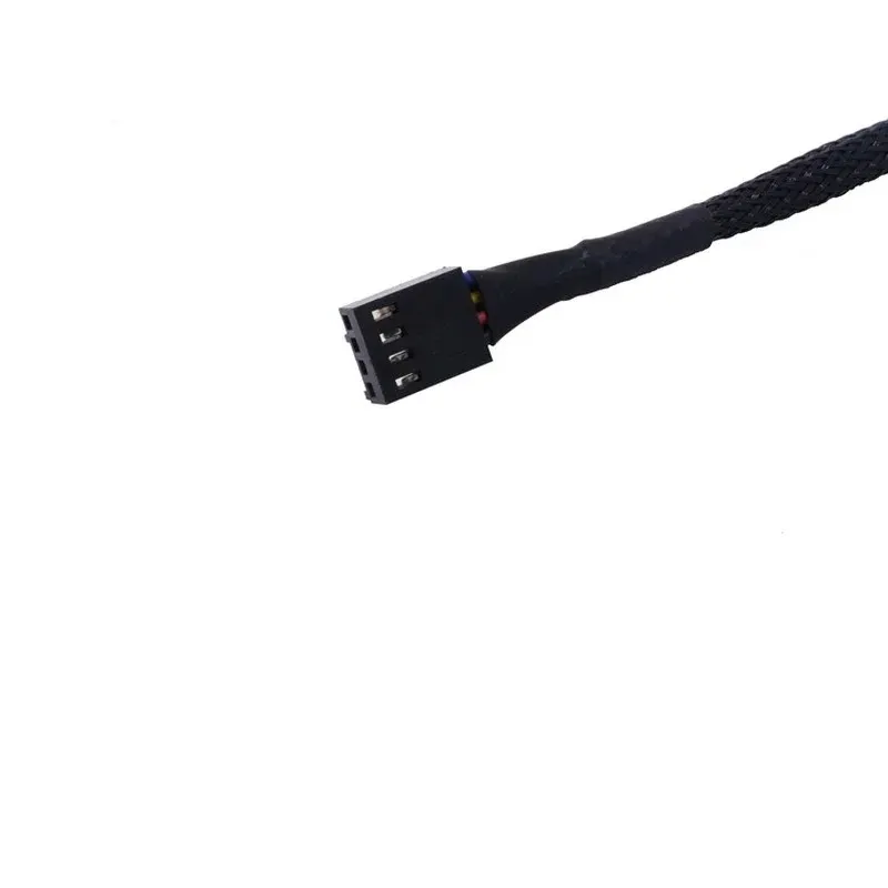PC Fan Splitter 4 Pin 3/4 Pin PMW To Dual Fan Y Splitter Black Sleeved ...
