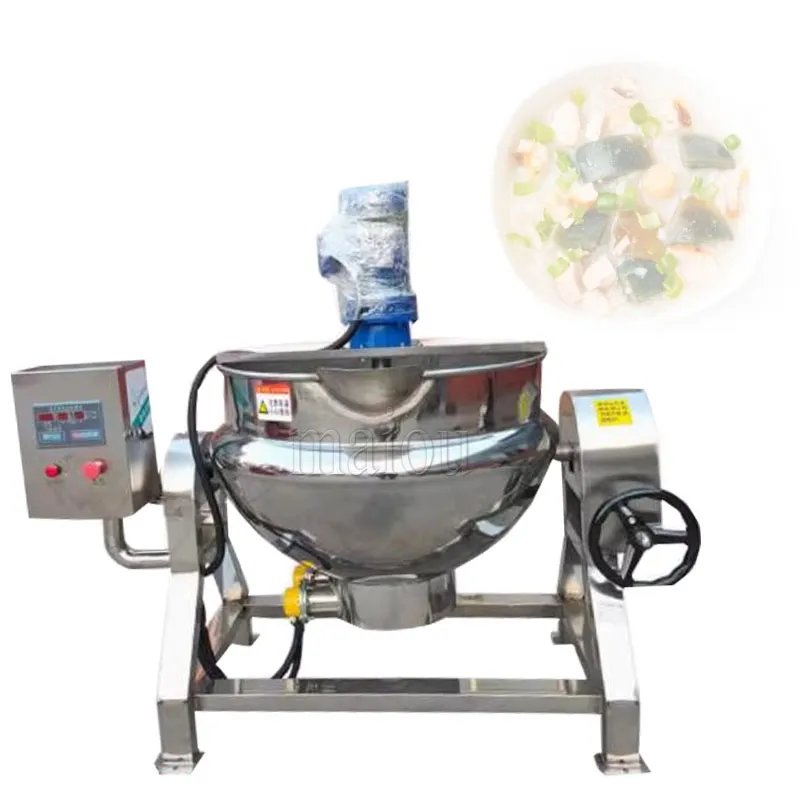 Industrial Cooking Kettle Mixer: Steam/Gas/Electric Jacketed Pot With ...