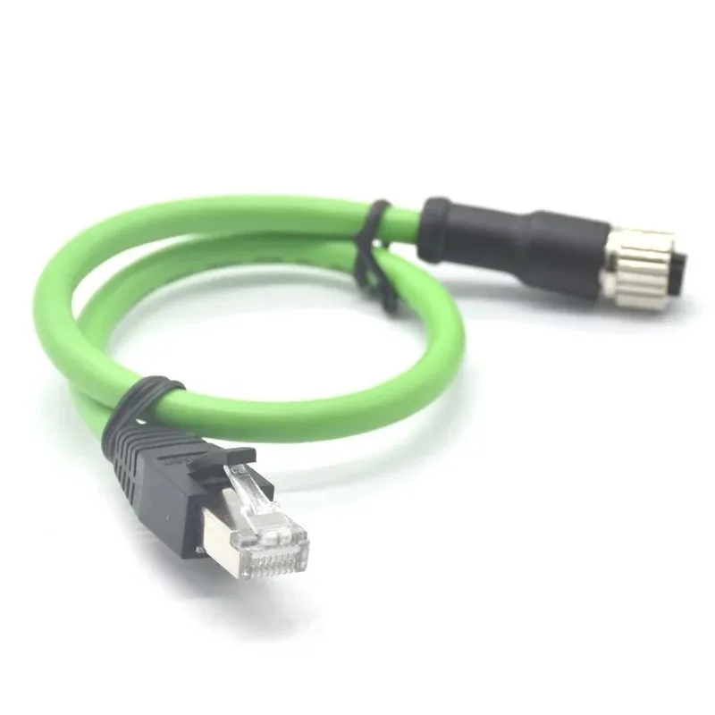 Industrial PROFINET Bus Cable Connector M12 Aviation Plug With RJ45 ...