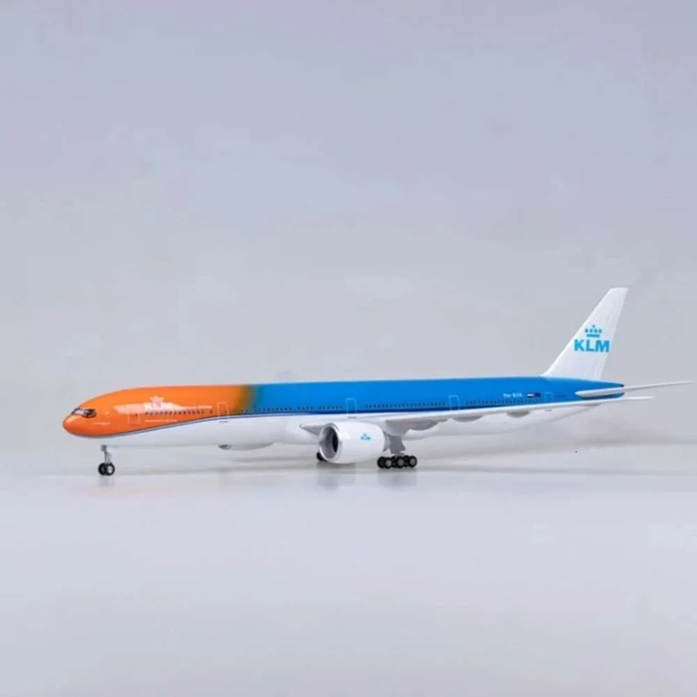 1157 47cm Scale Boeing 777 B777 KLM Airlines Aircraft Model with Light ...