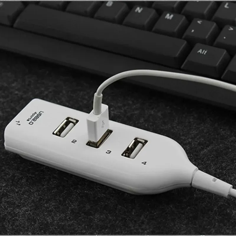 USB Splitter 4 Port High Speed Data Hub: Multi USB Adapter 2.0 Mini Extension For PC Laptop And ...