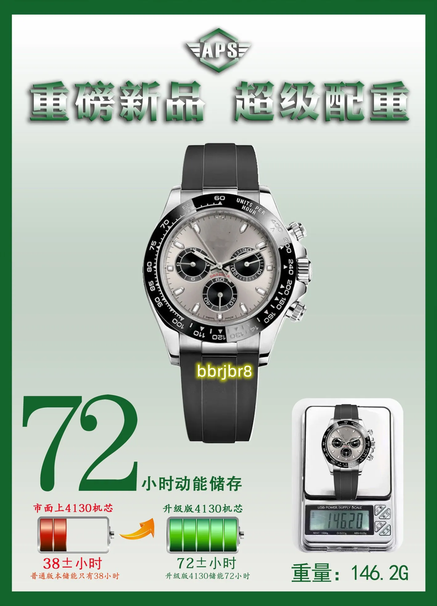40mm Wrist Watch Precision Timepiece: Crafted in 904 Steel with 72-Hour ...