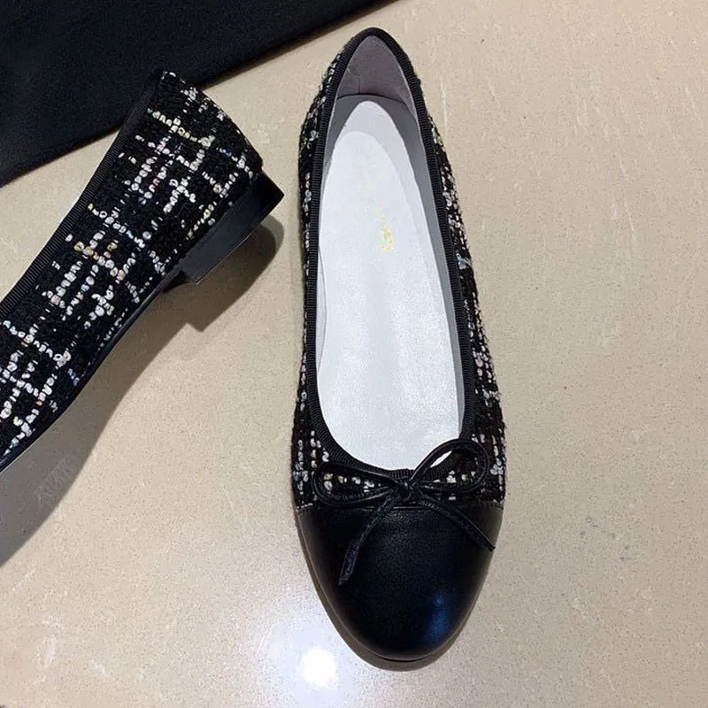 Designer Leather Ballet Ballet Shoes For Women Spring/Autumn Fashion ...