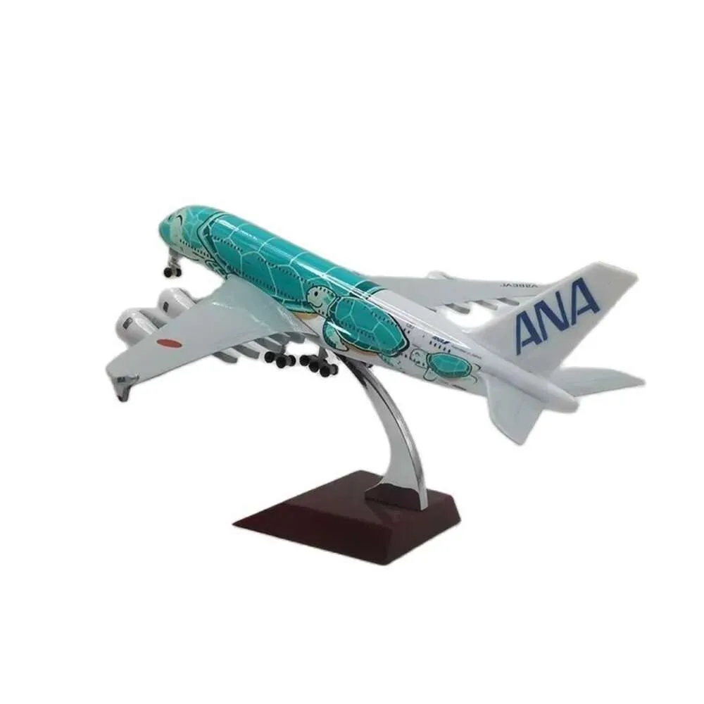 ANA A380 Sea Turtle Airplane Toy 20cm Metal Alloy Japan Air Cartoon ...