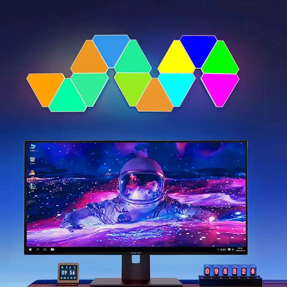 RGB Corner Floor Lamp LED Triangle Wall Light 5V USB Powered, WiFi ...