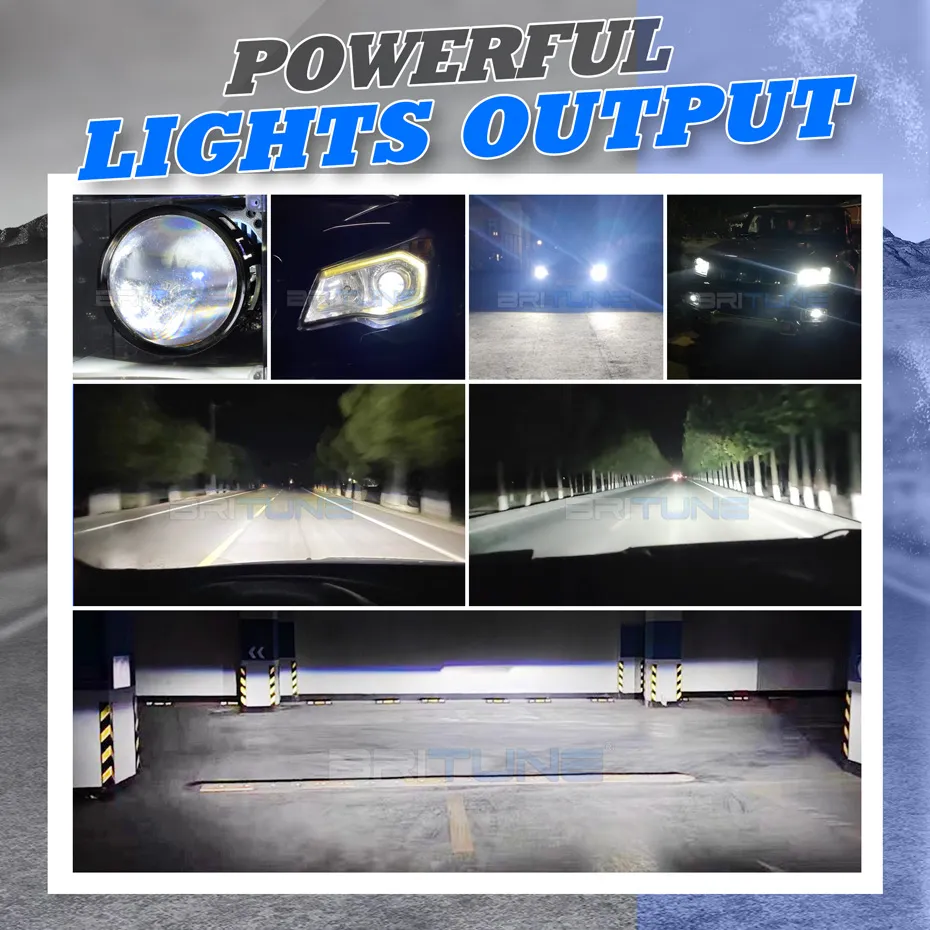 Bi-LED Projector Lens 28000LM 3'' Car LED Headlight Conversion Kit for ...