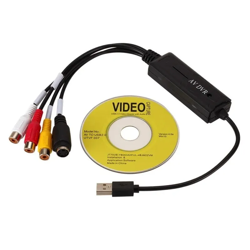 RCA Adapter to USB 2.0: Audio Video Capture Card Converter Cable for TV ...