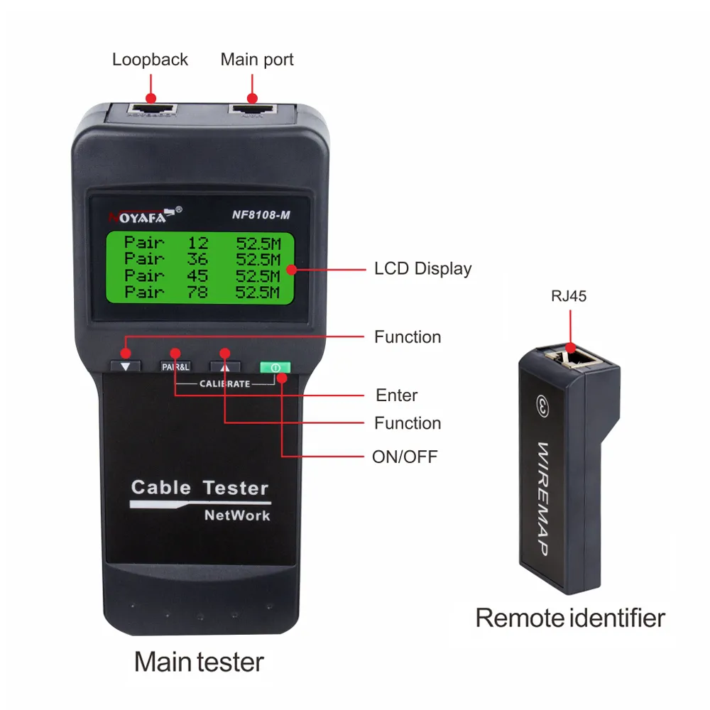 DHgate.com:2024 UpgradedNOYAFA NF-8108A Cable Tester Kit, Professional ...
