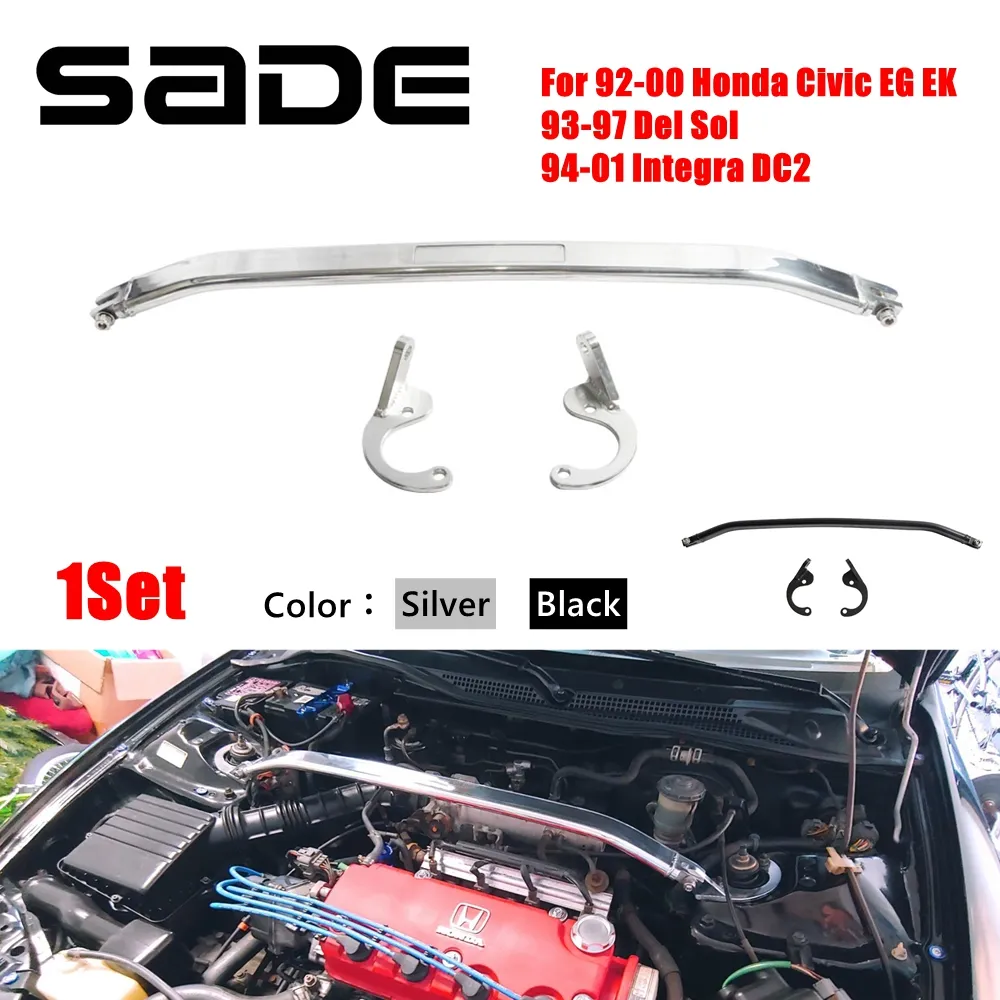 DHgate.com:Front Upper Aluminum Strut Bar for Honda Civic EG EK Del Sol ...