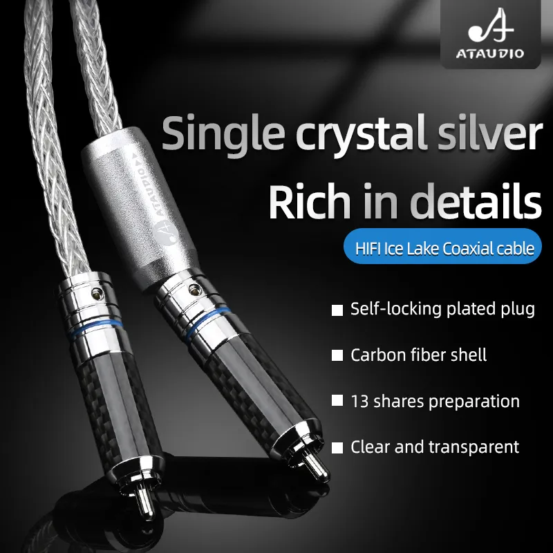 HiFi Single Crystal Silver RCA Coaxial Cable | 75 Ohm Digital Coax ...