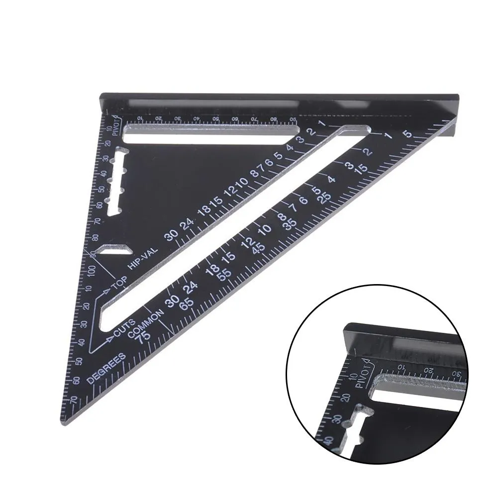 7 Inch Aluminum Alloy Triangle Angle Protractor Speed Try Square ...