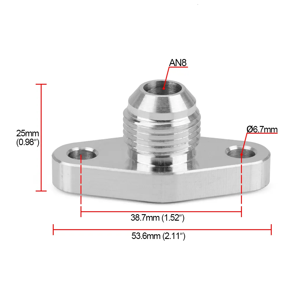 8AN oil in turbocharger Return Drain Flange for BMW GT15 GT17 IHI RHF4 ...