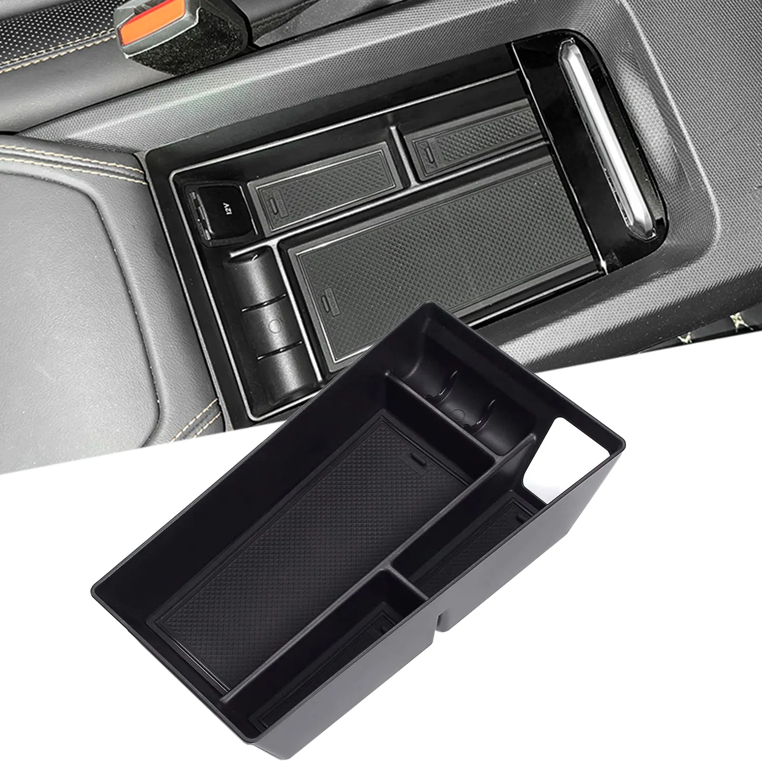Ford Mustang Mach-E 2021-2023 Armrest plastic storage boxes Organizer ...