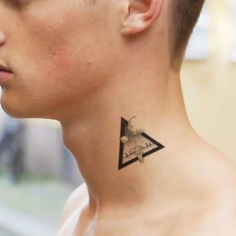 triangle tattoo chest