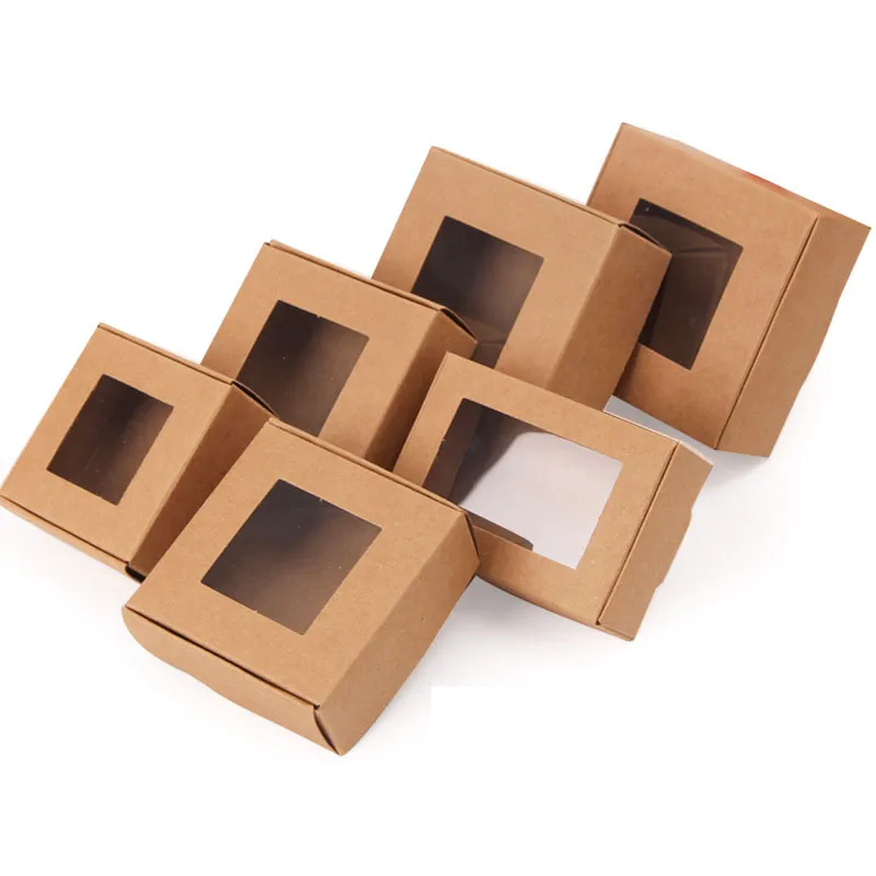 DHgate.com:Kraft Soap Boxes with Window - 6Pcs Mini Bakery Candy ...