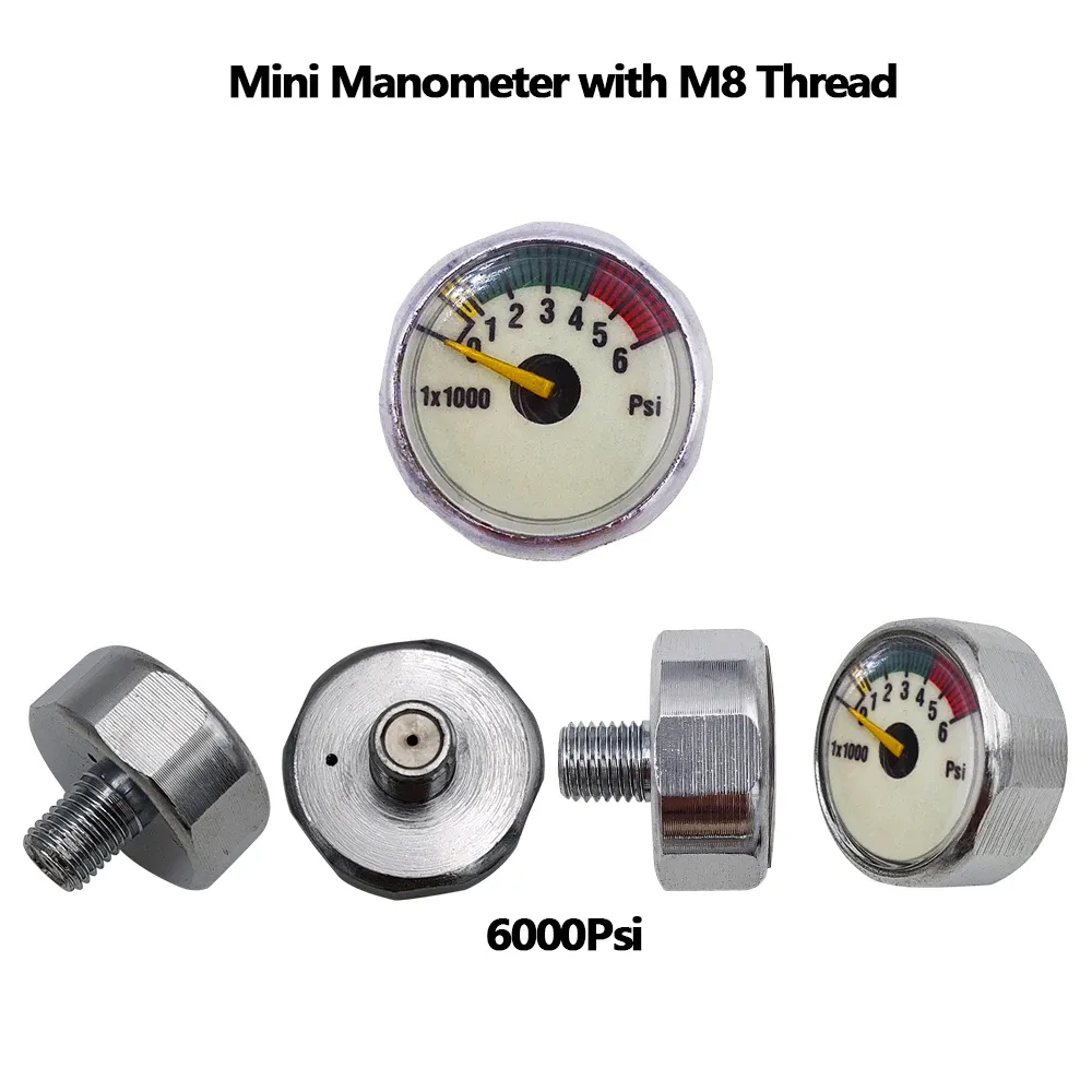 8mm Gauges Mini Pressure Manometer Gauge M8 Threads, 30/40Mpa High ...