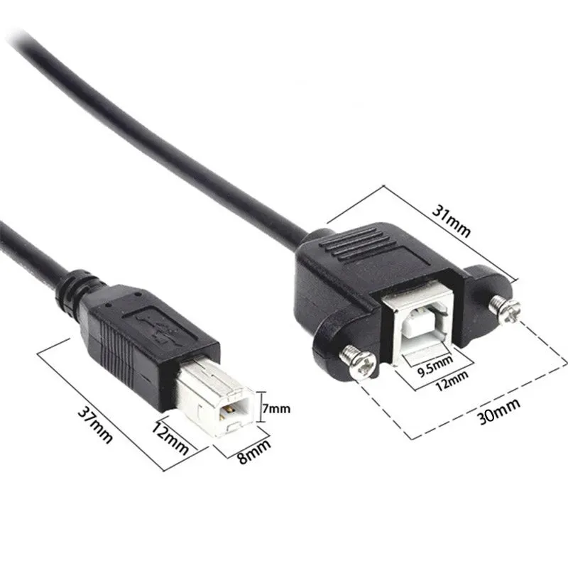 USB Type B Panel Mount Extension Cable: Mini USB Type B To Micro USB ...
