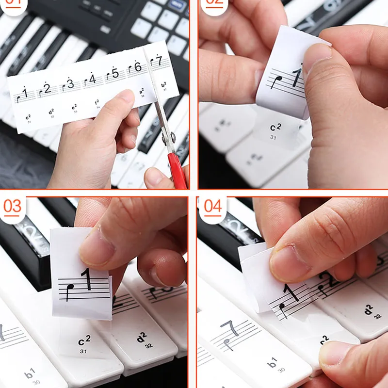 DHgate.com:Transparent Piano Keyboard Stickers: PVC Electronic Keyboard ...