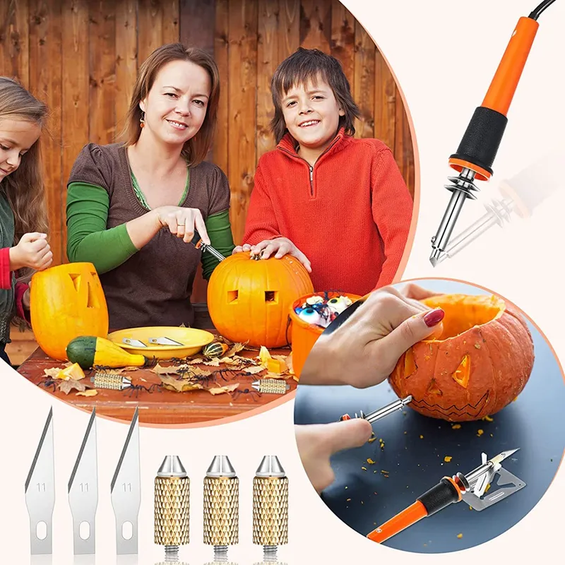 Electric Hot Knife Cutter Set - Heated Stencil Cutting Tool with Metal ...