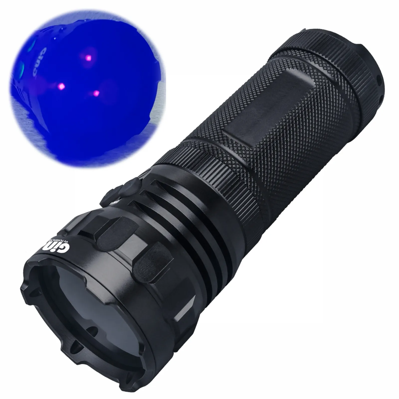 High-Power UV worlds brightest flashlight with 3 Beads, USB Type-C Port ...