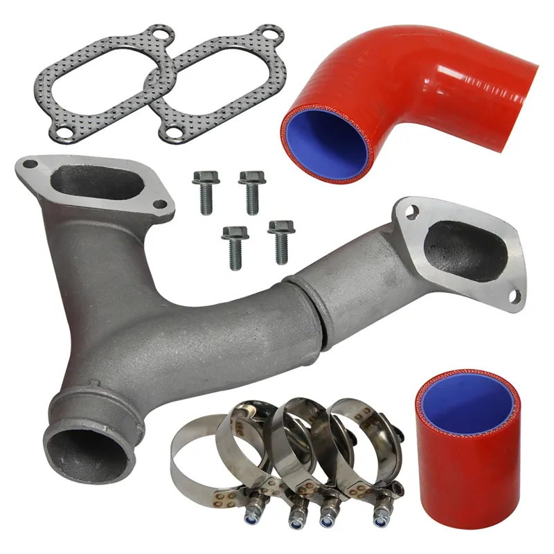 Cold Air Intake Pipe Aluminum Top Mount Turbo Intercooler Y Pipe For ...