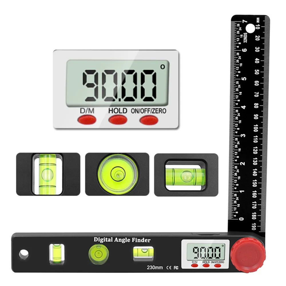 230mm Digital Protractor Angle Ruler with Spirit Level 360 Degree ...