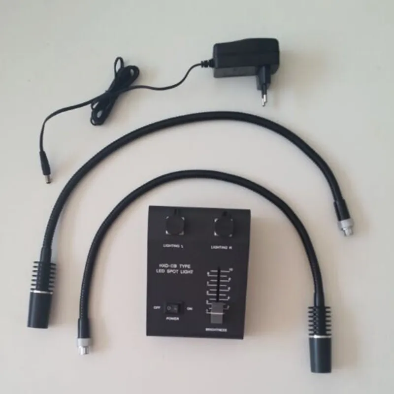 DHgate.com:2024 Trinocular LED Microscope Light Source, Dual Goose-neck ...