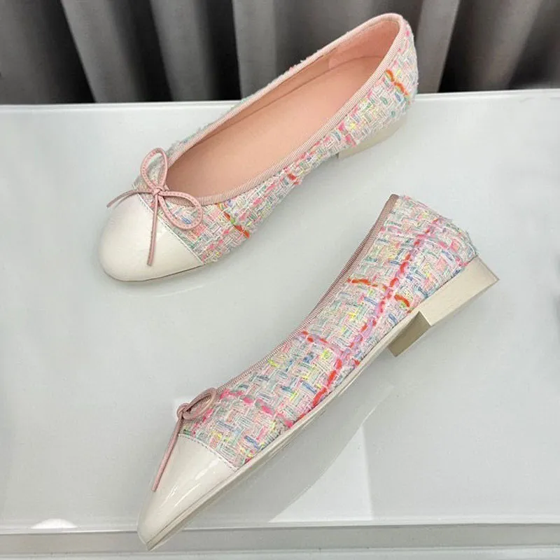 Designer Leather Ballet Ballet Shoes For Women Spring/Autumn Fashion ...