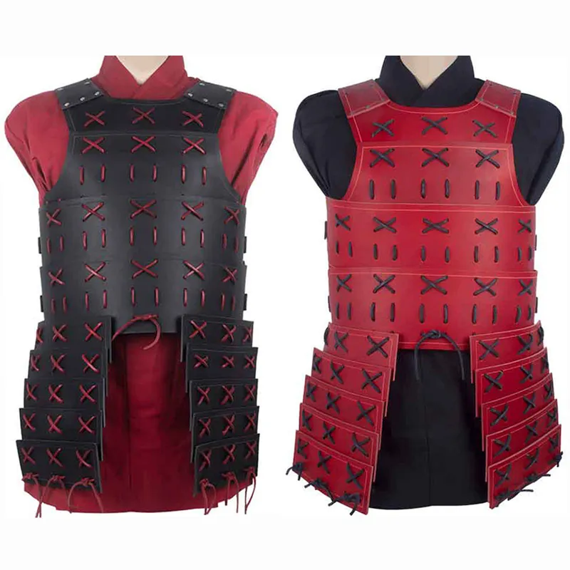 Medieval Ronin Samurai PU Leather Body Chest Armor Viking Knight Ninja Cosplay Costume Cuirass ...
